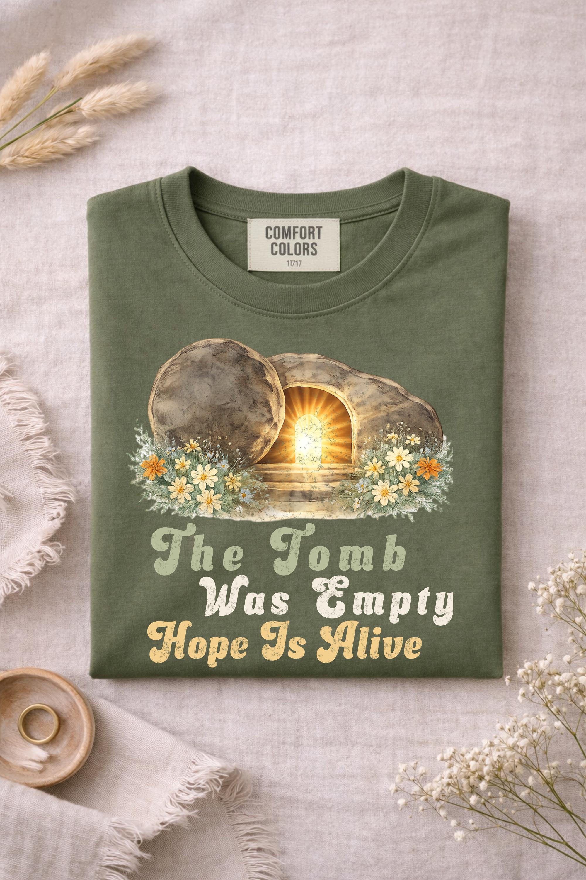 The Tomb Was Empty Shirt, Hope is Alive Christian Shirt, Easter ...
