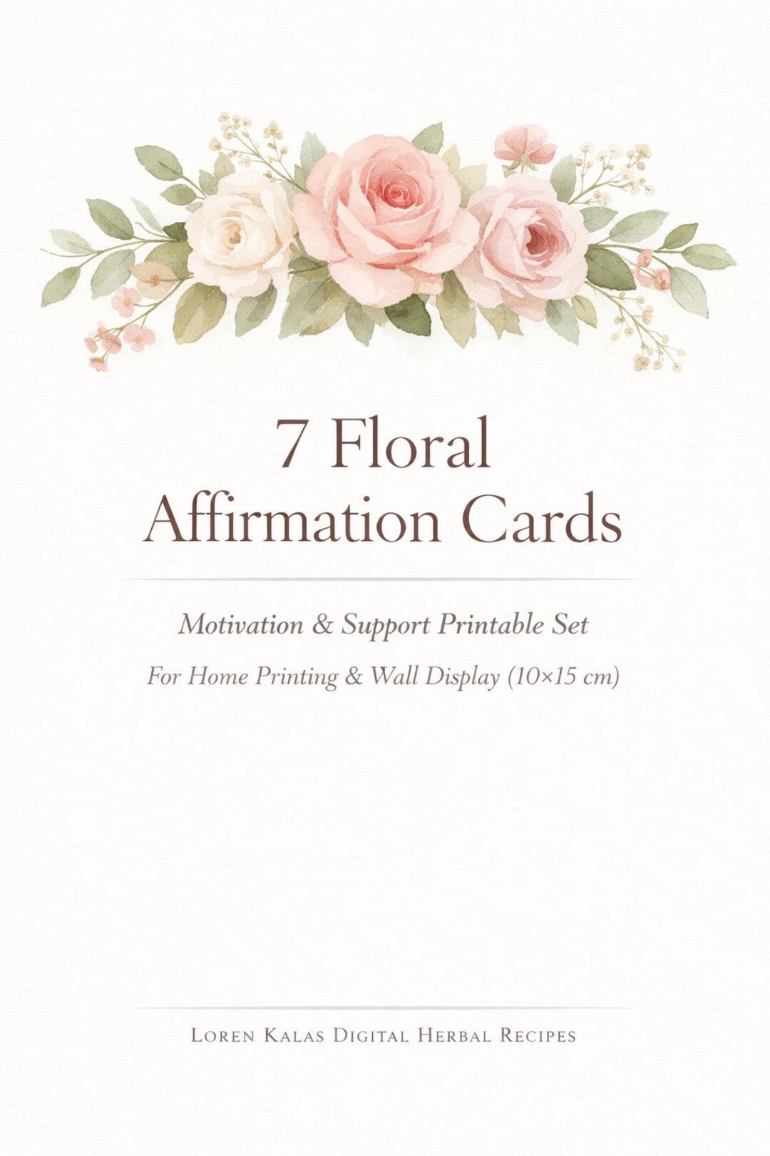 Floral Affirmation Cards, Botanical Motivation, Self-love Support ...