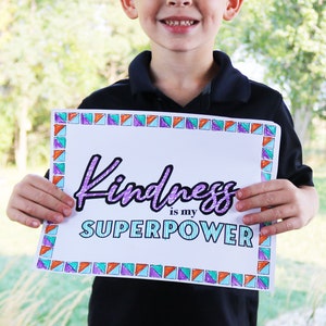 Kindness Coloring Page - Kindness is My Superpower Random Acts of ...