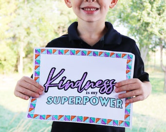 Kindness Coloring Page Kindness is My Superpower Random Acts of ...