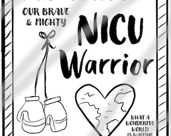 NICU Warrior Encouragement Coloring Page Card Printable PDF - Etsy