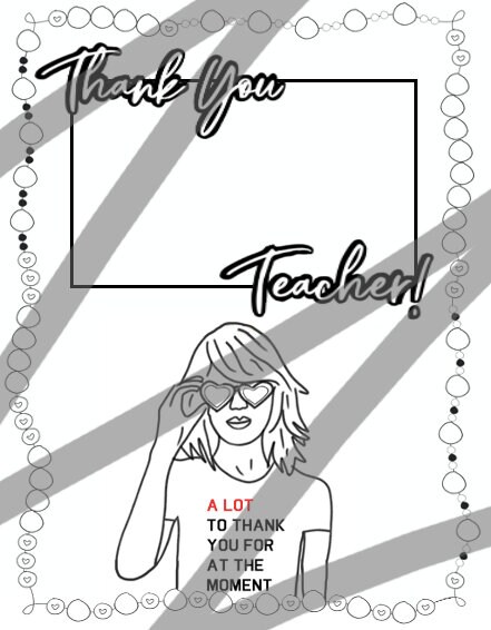 Teacher Appreciation Card Coloring Page Printable PDF Download Taylor ...