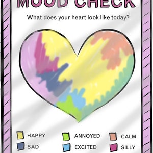 Mood Check in - Guidance Coloring Page - Self Care Kids - Mental Health ...