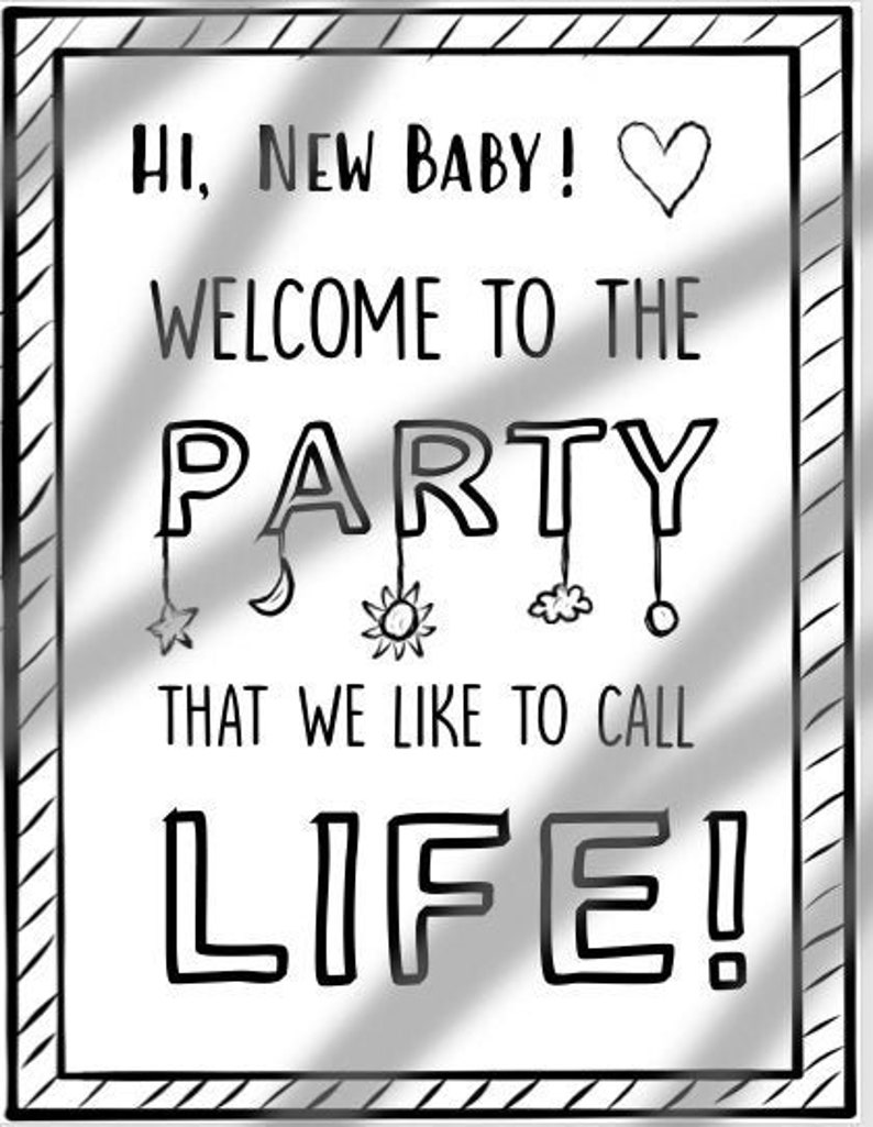 New Baby Coloring Page Card - Big Sibling Printable (PDF Download) - Etsy
