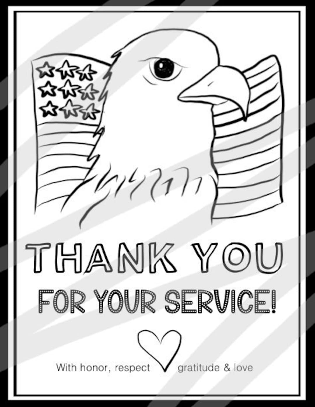 Thank You Military Coloring Pages