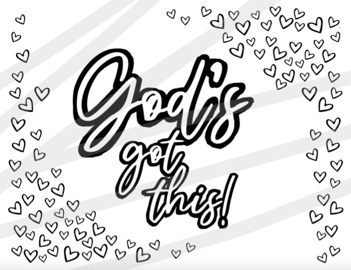 God's Got This Coloring Page - Christian Encouragement (printable PDF ...