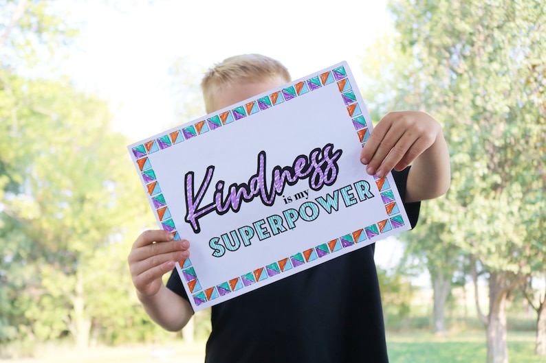 Kindness Coloring Page - Kindness is My Superpower Random Acts of ...