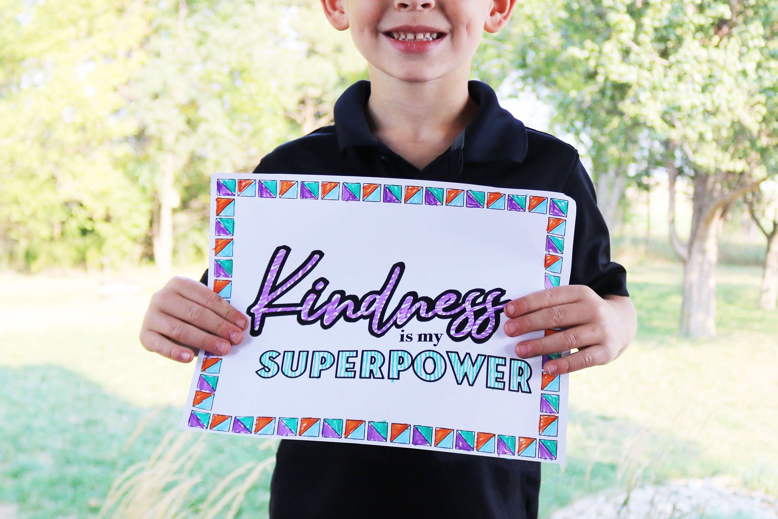 Kindness Coloring Page - Kindness is My Superpower Random Acts of ...