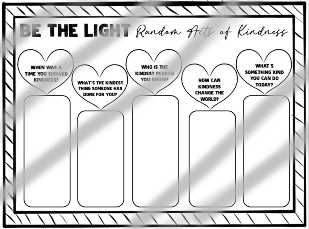 RAK Week Random Acts of Kindness Week Activity Coloring Page - Guidance ...