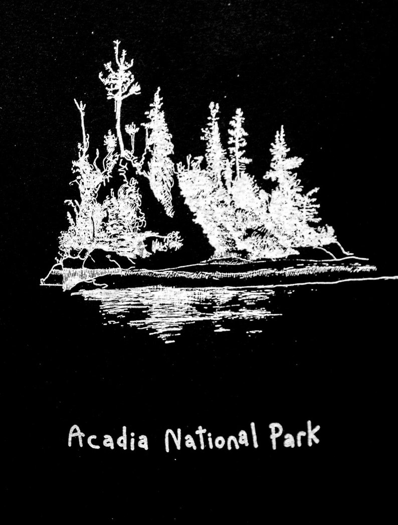 Acadia National Park Screen Printed T-shirt - Etsy