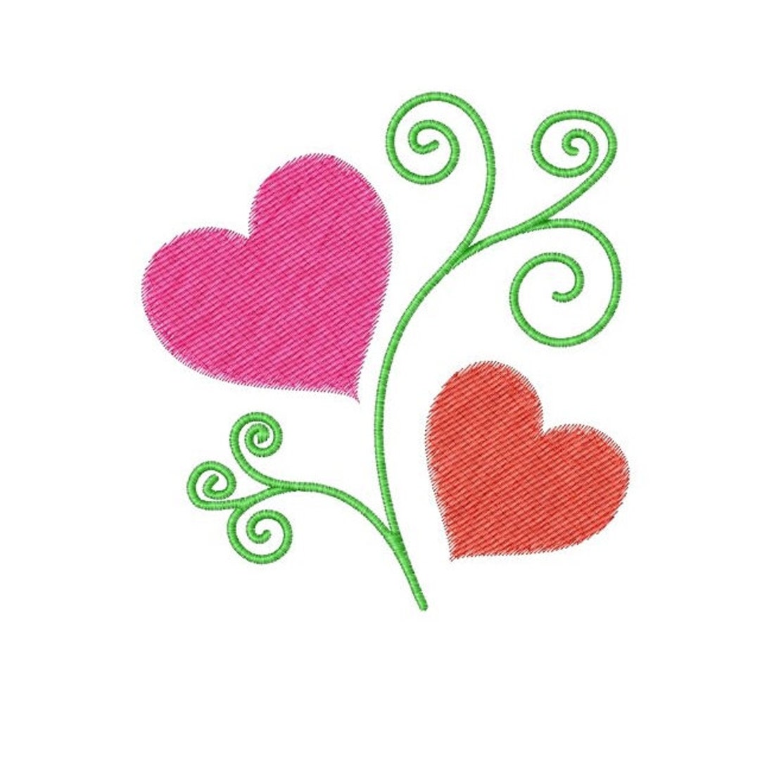 Embroidery Design Hearts, Machine Embroidery Heart Design, Embroider ...
