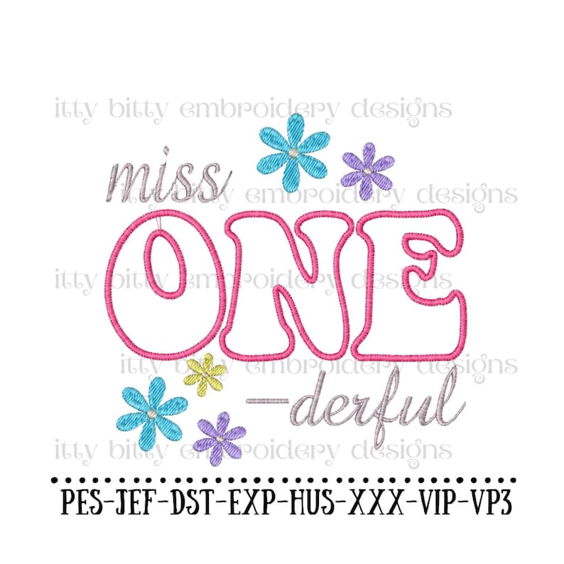 Onederful Girl 1st Birthday Applique Embroidery Design (4x4 and 5x7) - Etsy