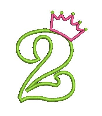 Crown Applique Applique Number Brithday Applique Applique - Etsy
