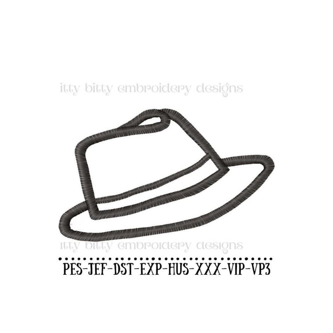 Applique Hat Embroidery Design: 4x4 & 5x7 (digital Download) - Etsy