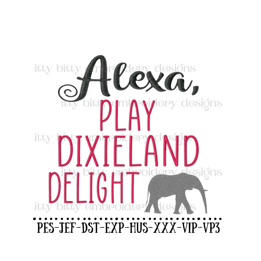 Alexa Play Embroidery Design, Elephant Embroidery Design, Dish Towel ...