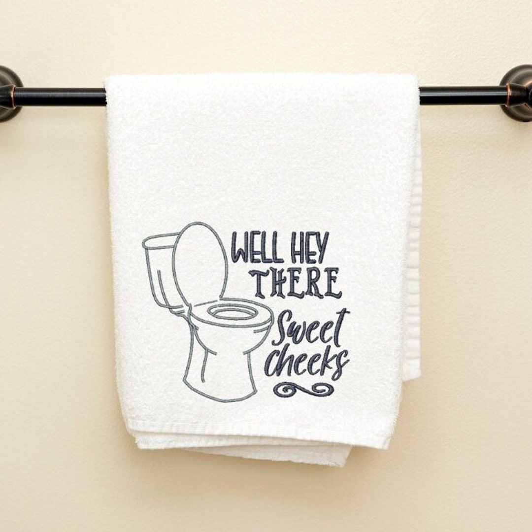 Funny Bathroom Embroidery Design: "well Hey There" (digital Download ...