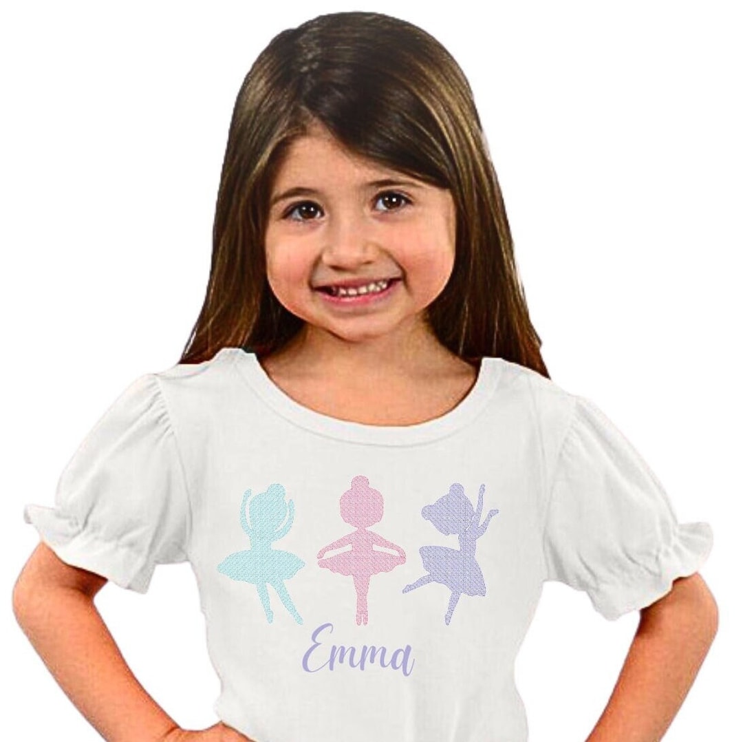 Ballerina Ballet Dancer Embroidery Design, Motif Filled Stitch, 3 ...