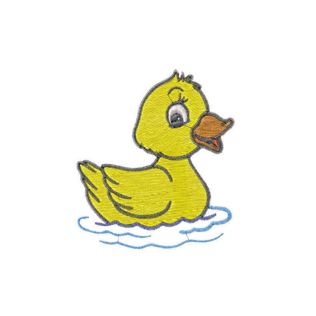 Little Duck Embroidery Design, Bath Tub Duck Embroidery, Bath Time ...