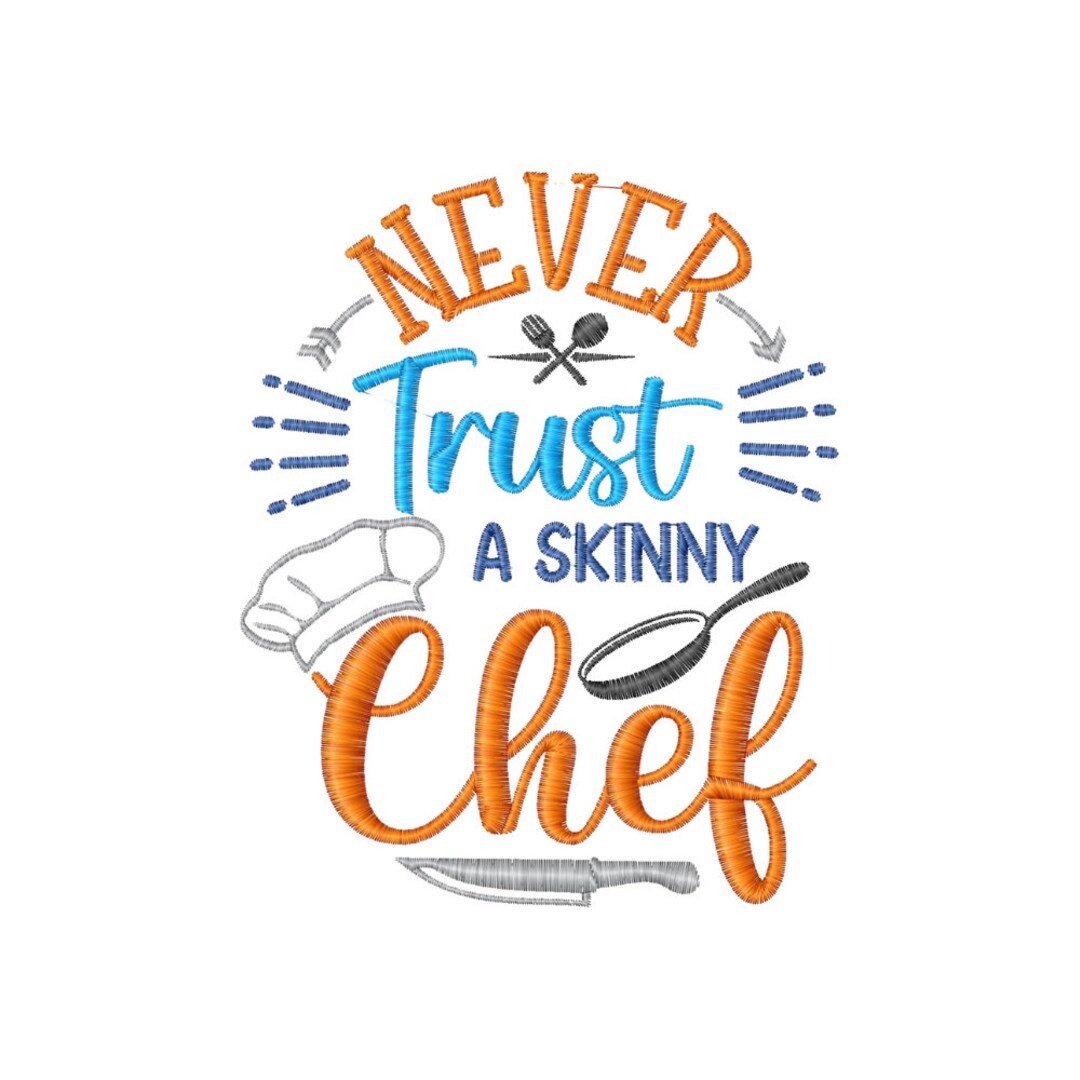 Skinny Chef Embroidery Designs, Kitchen Embroidery Designs, Embroidery ...