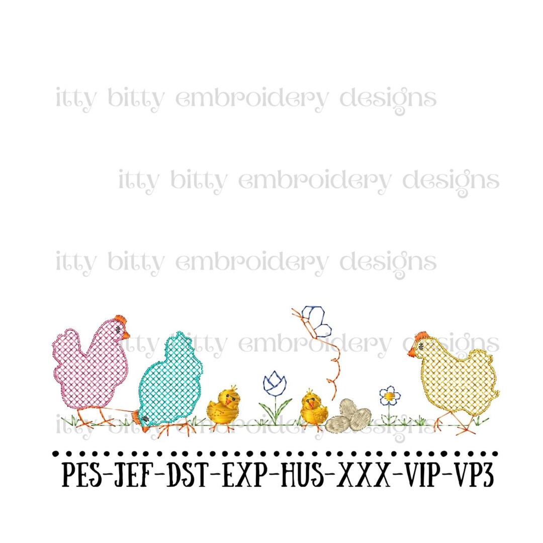 Chicken Embroidery Designs: Farm Life Machine Embroidery (digital ...