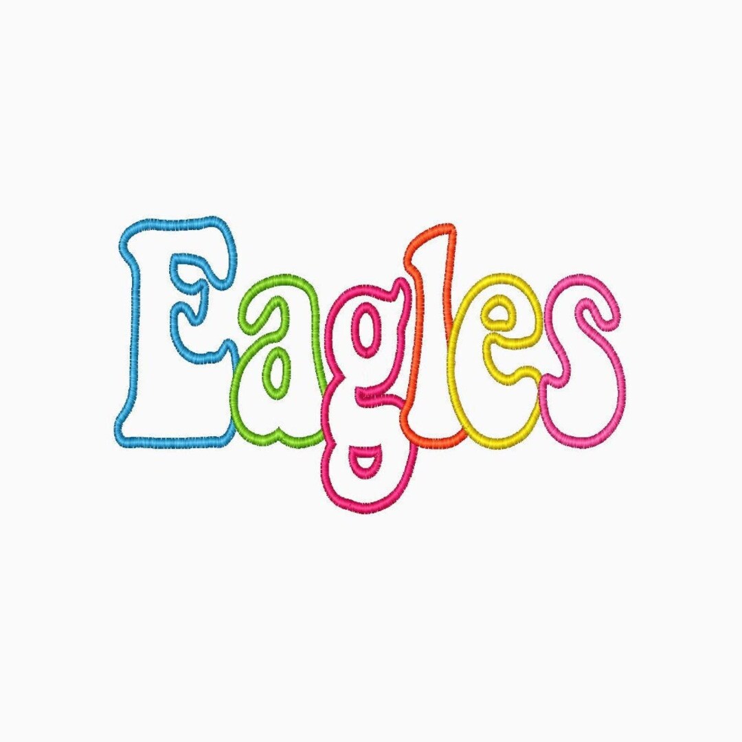 Eagles Applique Embroidery Design, Applique Font Embroidery Designs ...