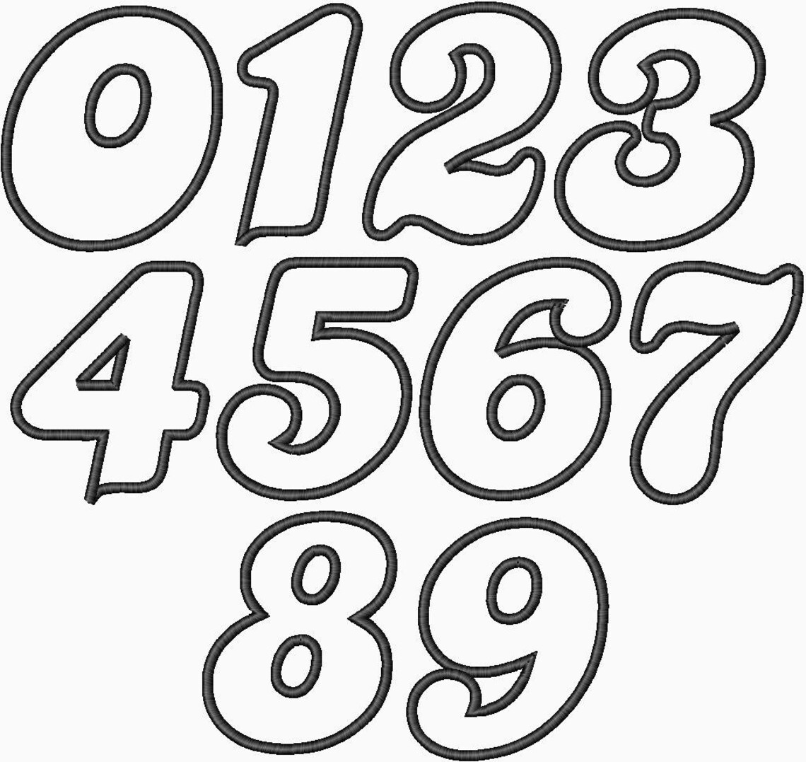 Set 1-9 Numbers Astronaut Birthday Embroidery Designs, 4th Birthday ...