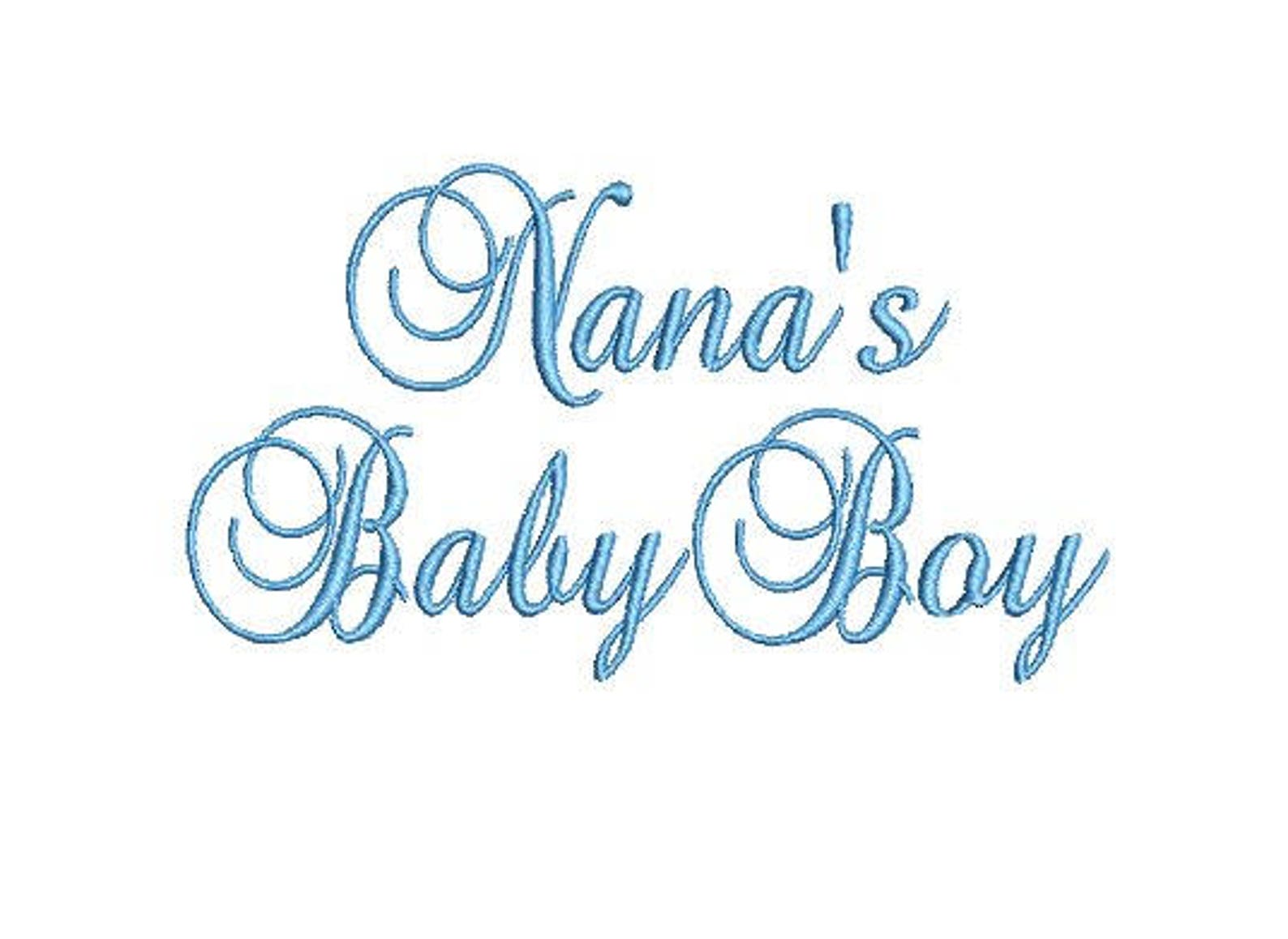 Nana's Baby Boy Embroidery Font Machine Embroidery - Etsy