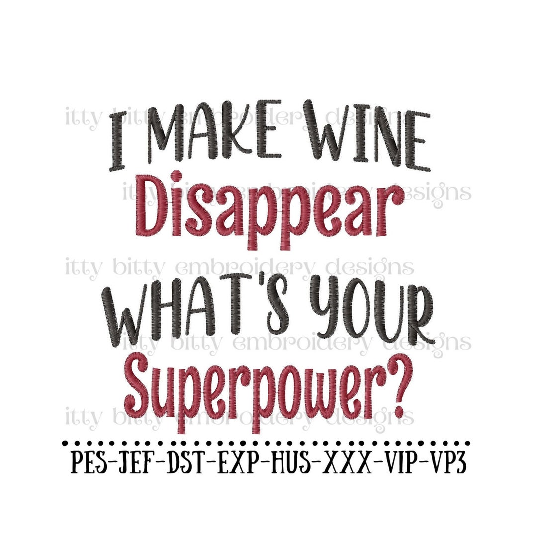 What's Your Superpower Embroidery Design, Kitchen Towel Embroidery ...