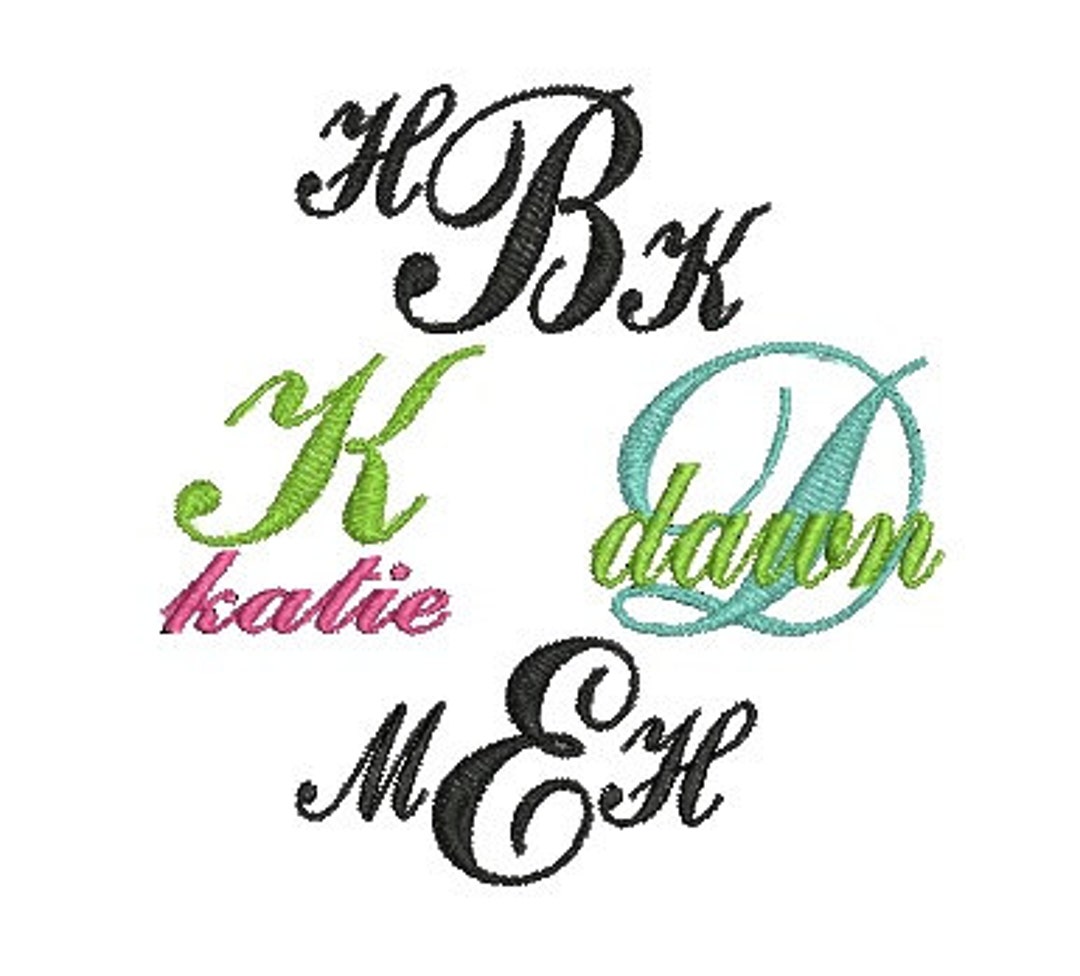 Script Machine Embroidery Font, Sweet Fancy Embroidery Font Monogram ...