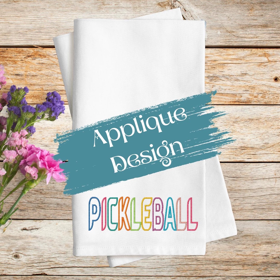 Pickleball Applique Embroidery Designs, Embroidery Design, Pickle Ball ...
