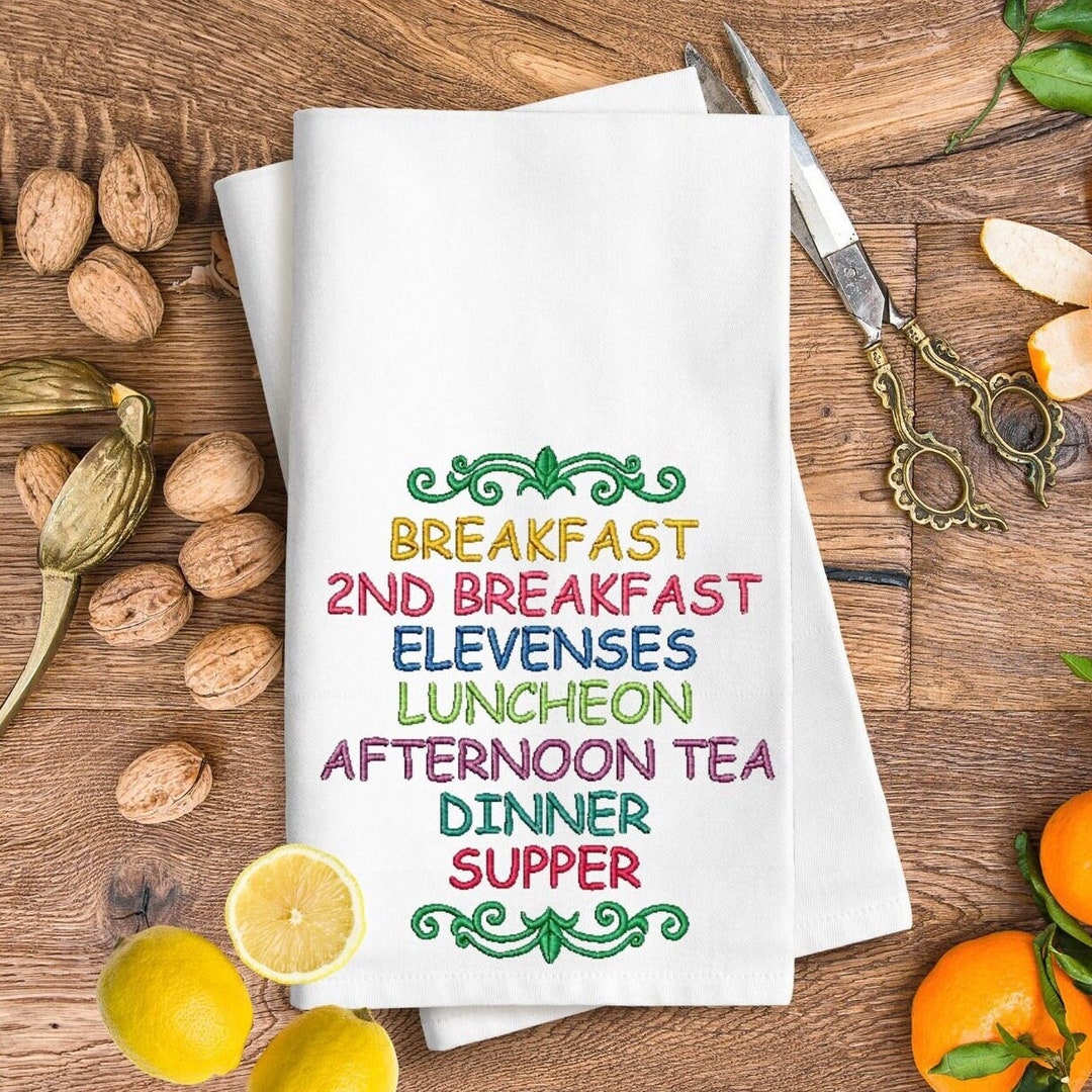 Hobbit Meals Embroidery Design, Kitchen Embroidery Pattern (digital ...