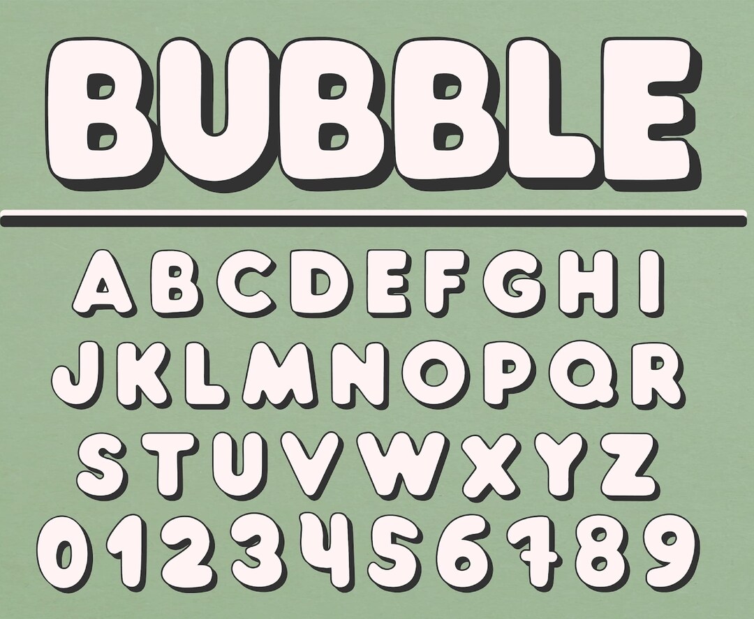 Printable Bubble Letters A-Z, Large Outline Alphabet for Coloring ...