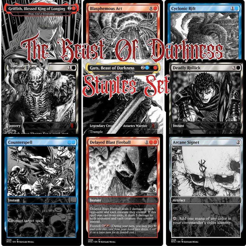 Berserk Themed Grixis Commander Staples, 9 Card Collection - Etsy