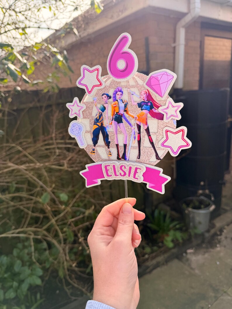 Custom K-pop Birthday Cake Topper, Personalised Girls Party Cake ...