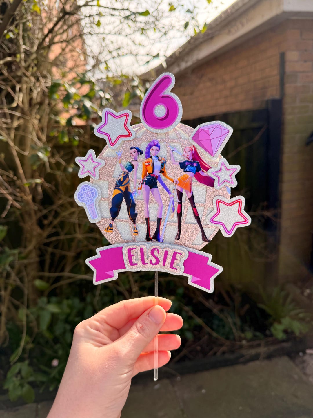 Custom K-pop Birthday Cake Topper, Personalised Girls Party Cake ...