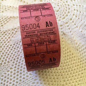 Vintage Bus Tickets Journal Paper Craft Scrap Booking Ephemera Mixed ...