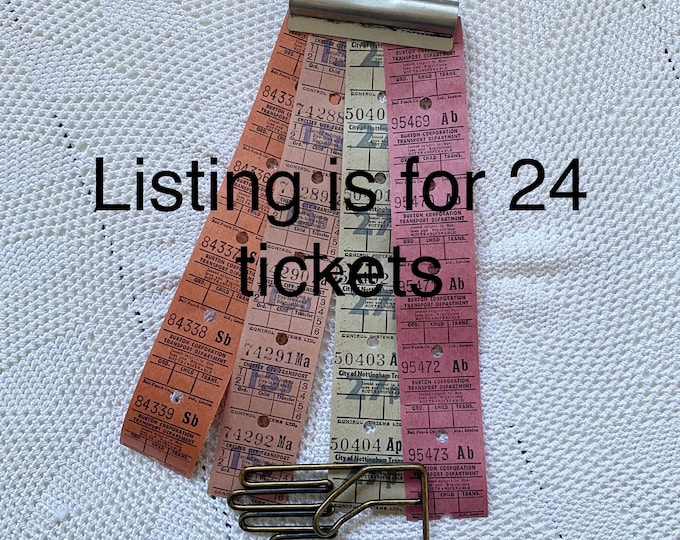 Vintage Bus Tickets Journal Paper Craft Scrap Booking Ephemera Mixed ...