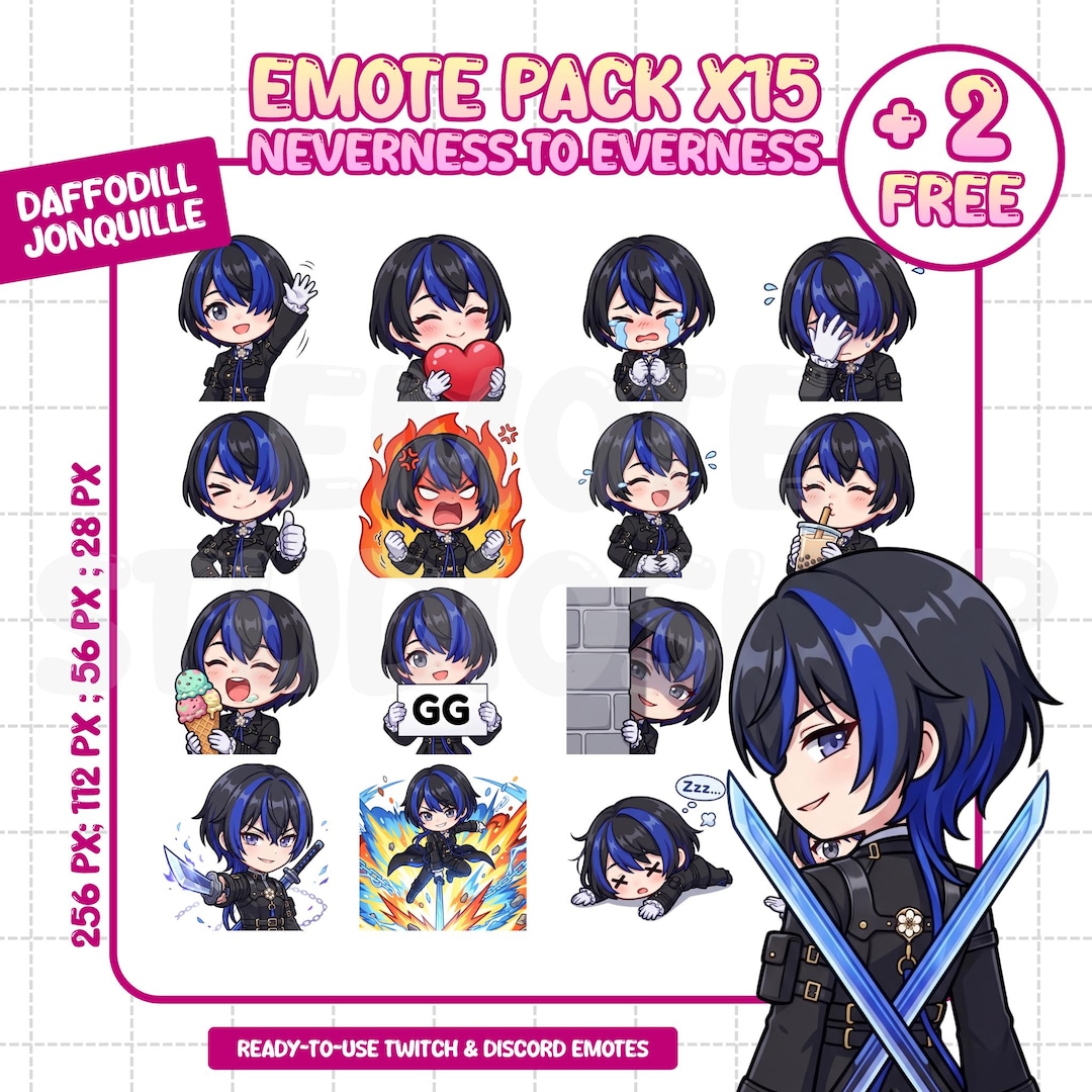 Daffodil NTE Neverness To Everness Emote-Paket x17 – Niedliche Chibi ...