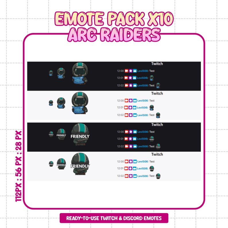Arc Raiders Twitch Emote Pack X10 | Stream Emotes | Discord Emoji PNG ...