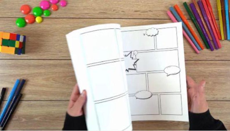 Blank Manga Comic Strip Pages | 60 Panel Layout Templates (digital ...