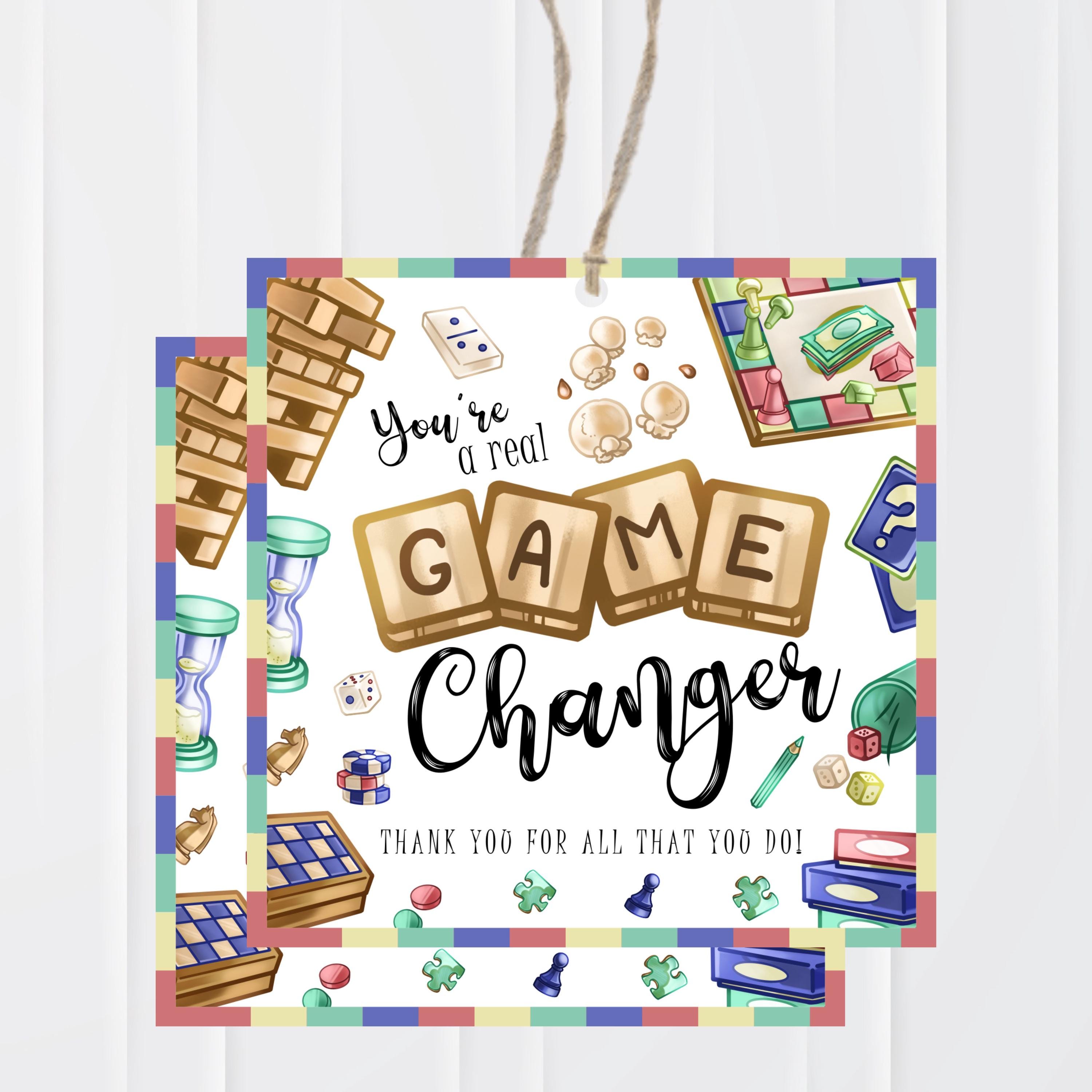 Board Game Teacher Appreciation Week Gift Tag, Printable Game Night ...