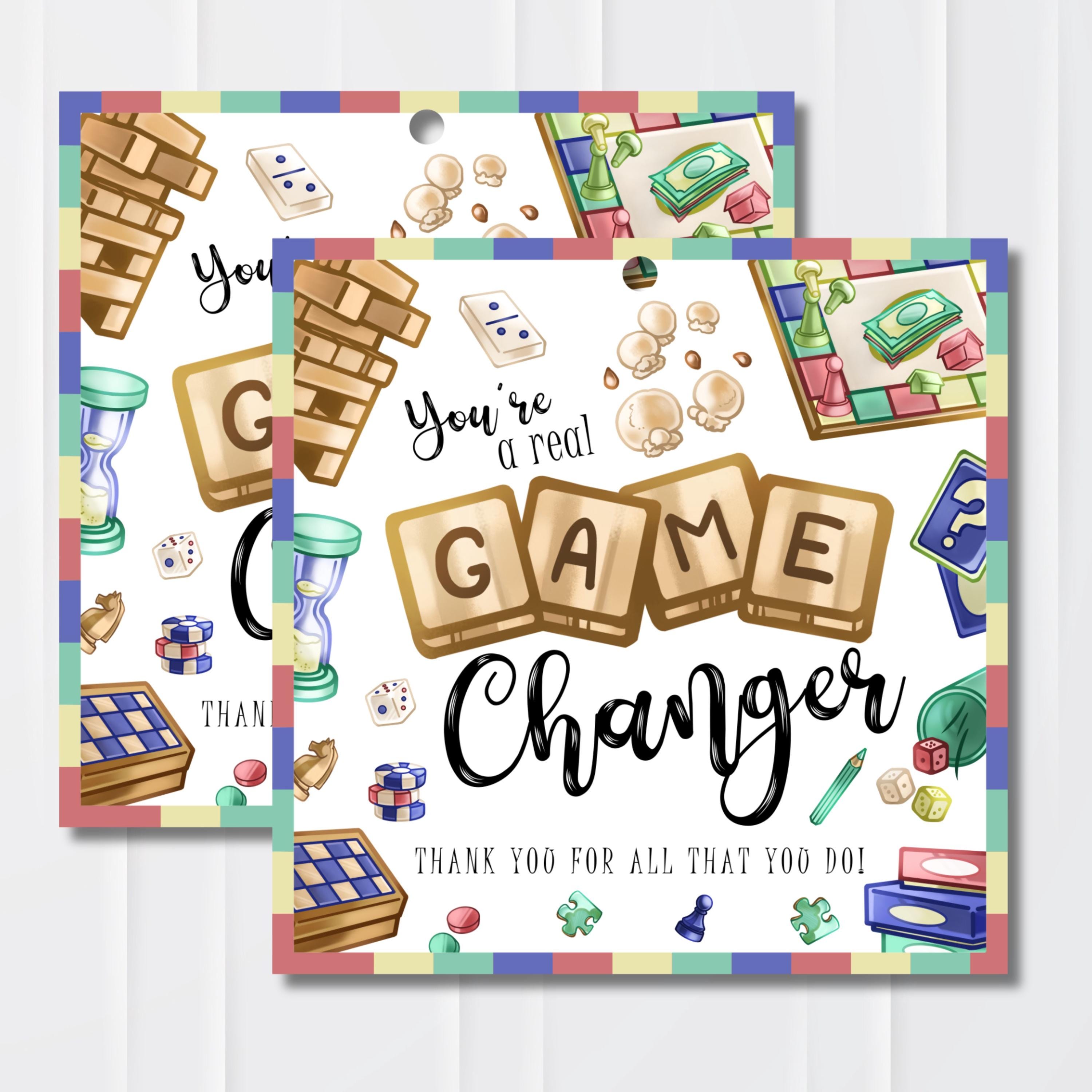 Board Game Teacher Appreciation Week Gift Tag, Printable Game Night ...