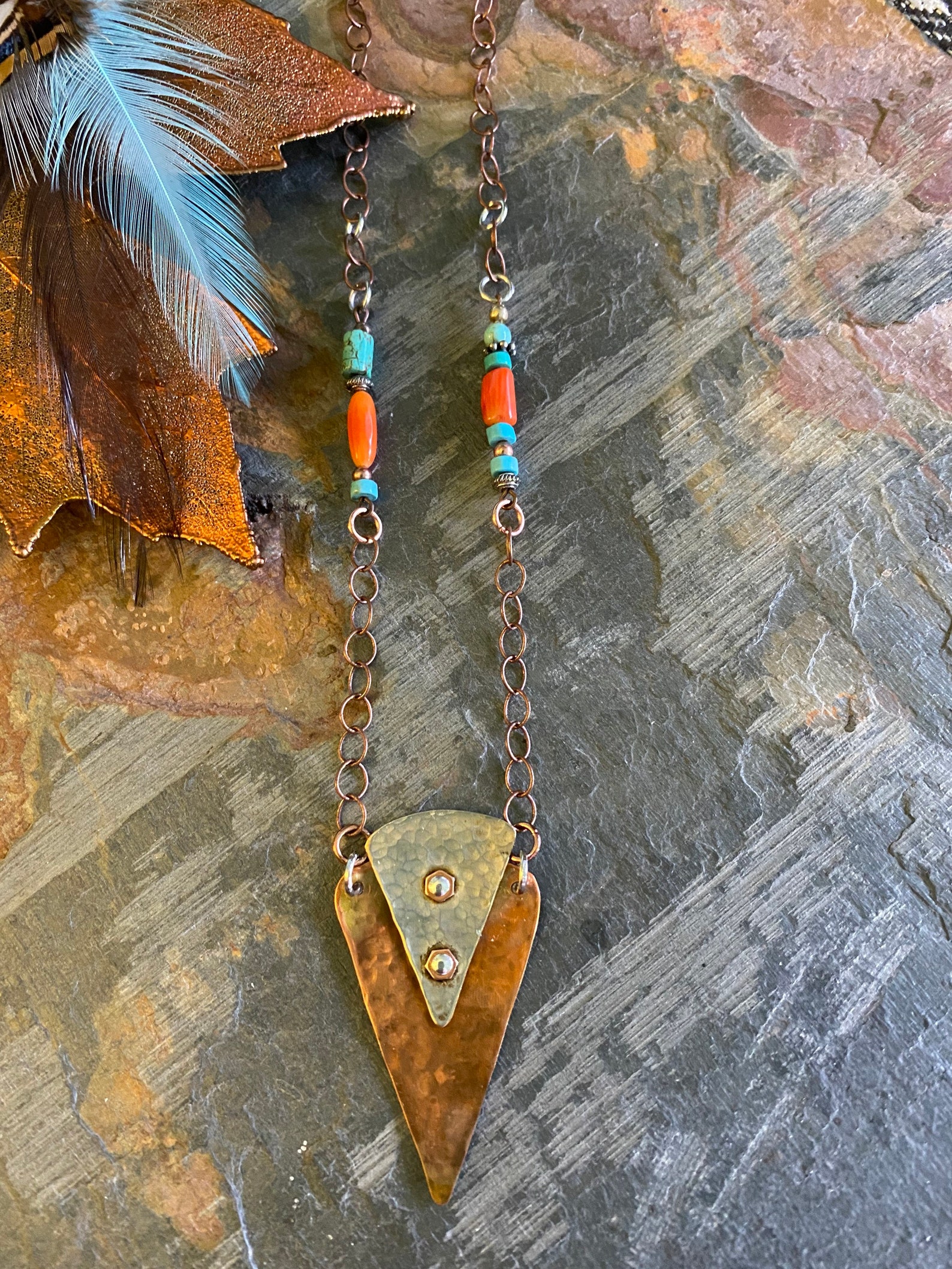 CONTEMPORARY ARROWHEAD.... modern mixed metal Native | Etsy