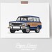 Boys Retro Navy Blue Wagoneer - PRINTABLE - Nursery Wall Art Print ...