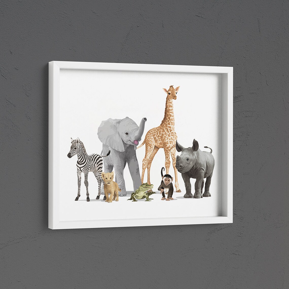 Jungle Nursery Art Print Baby Animal Poster Zoo Animals - Etsy