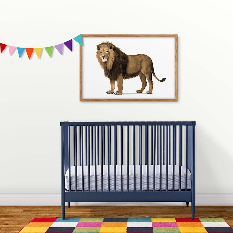 Lion Art Print, Circus Nursery Art Poster, Zoo Animals Childrens ...