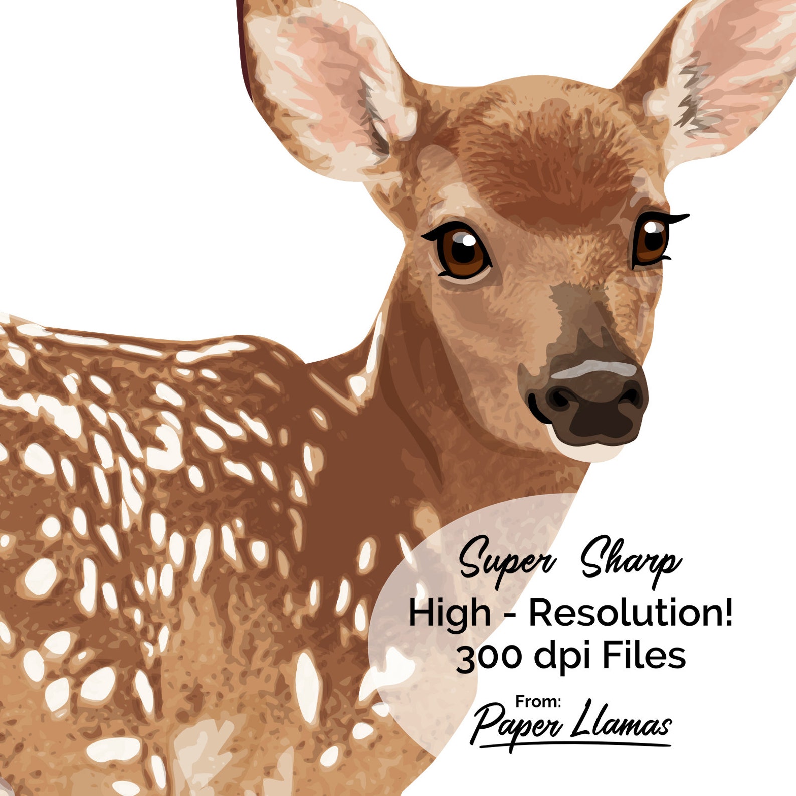 Baby Fawn Art PRINTABLE Woodland Baby Deer Nursery Art - Etsy