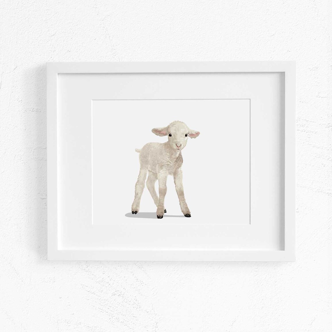 Baby Lamb Art - PRINTABLE - Digital Download Horizontal Format - Lamb ...