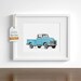 Retro Truck Art for Boys - PRINTABLE - White Top Truck Drawing, Toddler ...