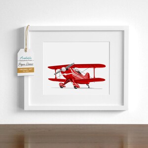 Red Airplane Art PRINTABLE - Cessna - Party Digital Download, Toddler ...